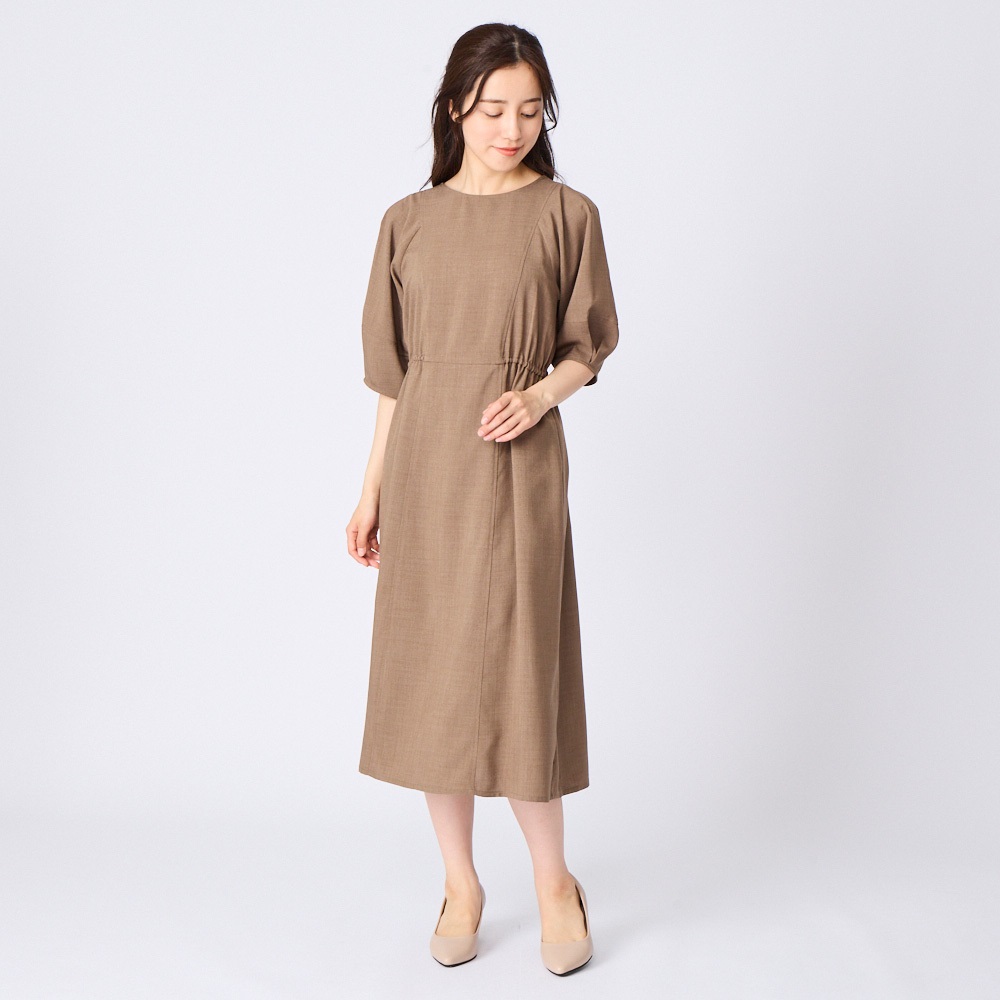 麻調袖ボリュームワンピース レディス Purelast(ピュアラスト) | イオンスタイルオンライン 衣料品・暮らしの品をネットでお買物