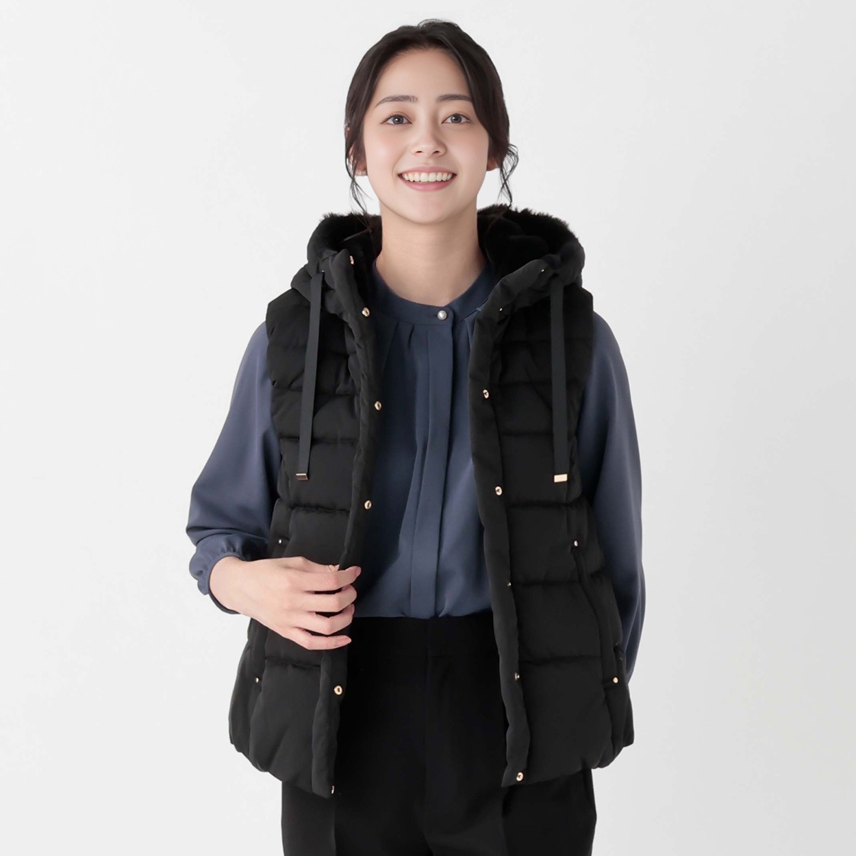 ハイブリット中綿ベスト レディス Purelast(ピュアラスト) 257PL003MH | イオンスタイルオンライン 衣料品・暮らしの品を ...