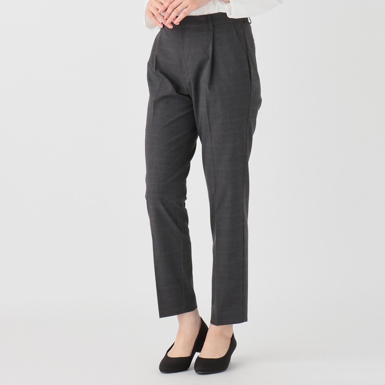 ブラシュドチェック テーパードパンツ レディス ESPRITMUR(エスプリミュール) 257ES849MH | イオンスタイルオンライン 衣料品・暮らしの品をネットでお買物