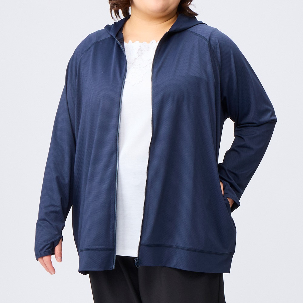 ひんやりUV対策フルジップメッシュパーカ レディス 大きいサイズ noannu | イオンスタイルオンライン 衣料品・暮らしの品をネットでお買物