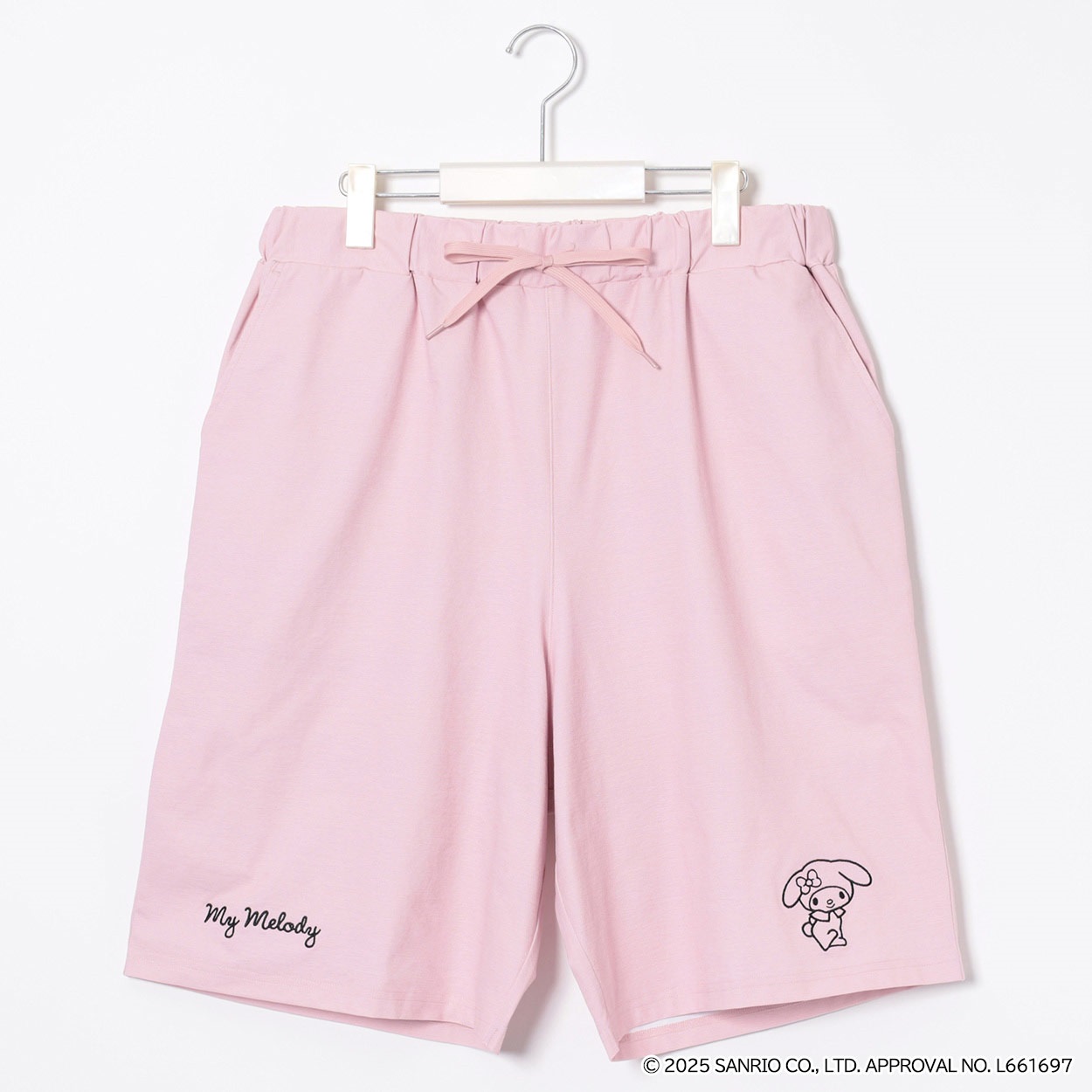 サンリオキャラクターズコラボ マイメロディ・クロミ 無地ワンポイント刺繍ハーフパンツ レディス ぽっちゃりサイズのnoannu | イオンスタイルオンライン 衣料品・暮らしの品をネットでお買物