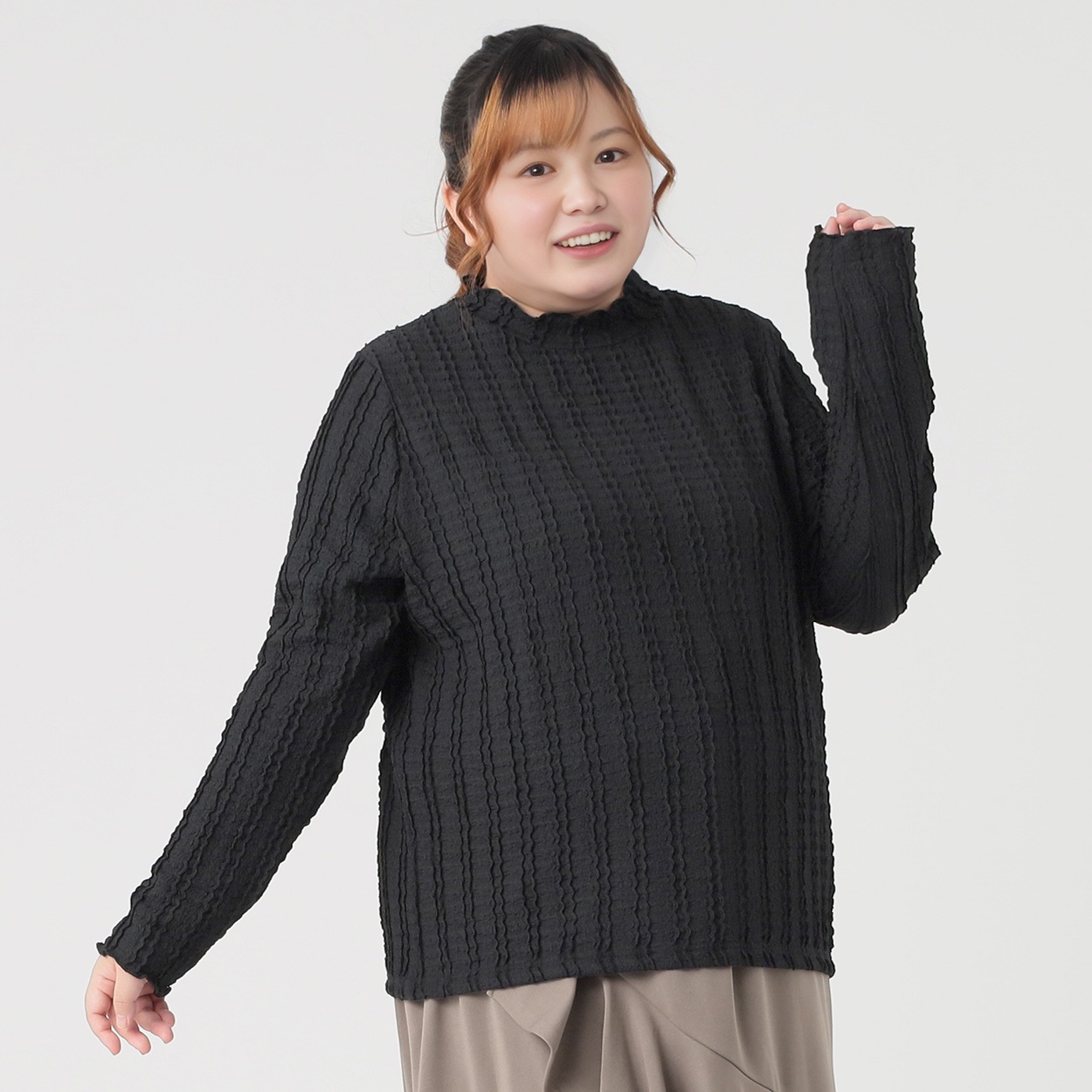 ウェーブ柄インナープルオーバー レディス ぽっちゃりサイズのnoannu 215895 | イオンスタイルオンライン 衣料品・暮らしの品をネットでお買物