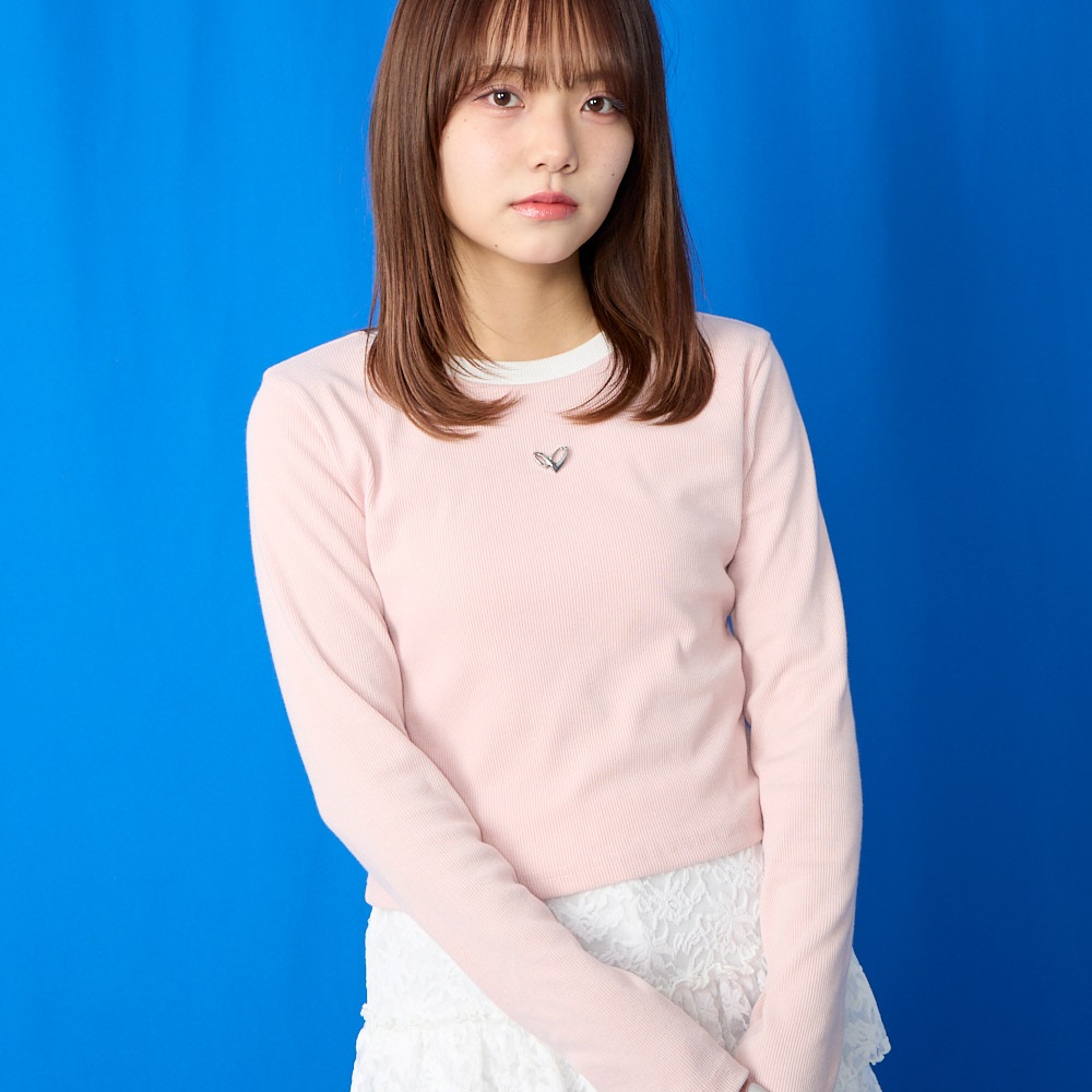 韓国テレコリブ長袖Tシャツ Doublefocus (ダブルフォーカス) | イオンスタイルオンライン 衣料品・暮らしの品をネットでお買物