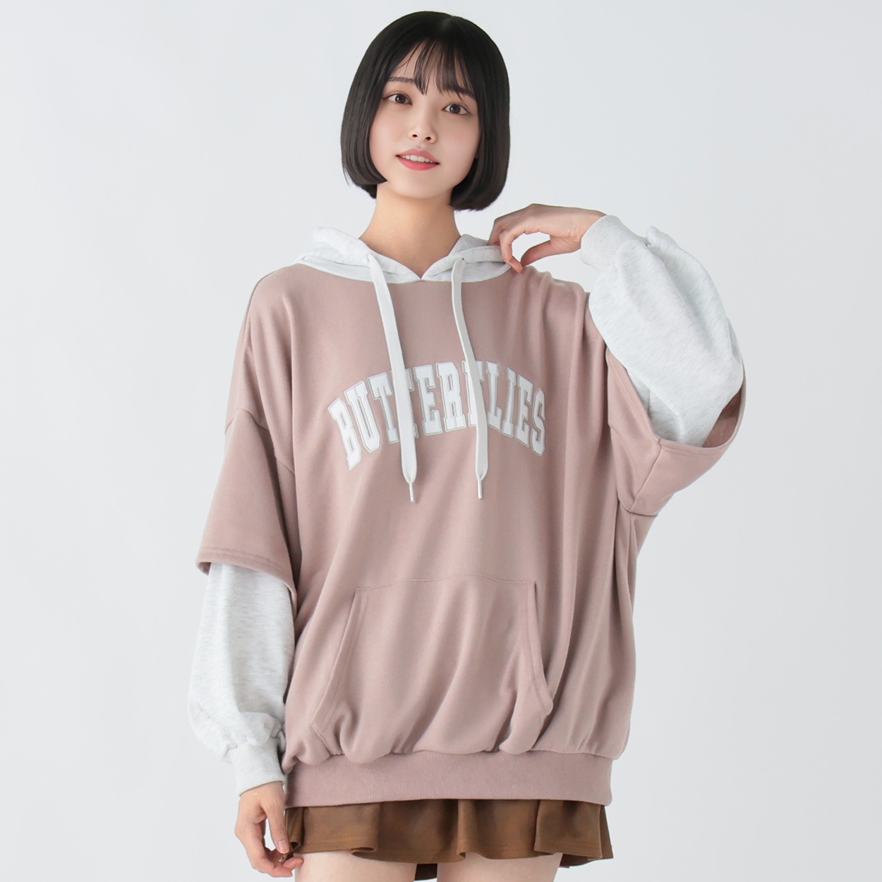 裏毛配色ムジビッグパーカ レディス Doublefocus (ダブルフォーカス) | イオンスタイルオンライン 衣料品・暮らしの品をネットでお買物