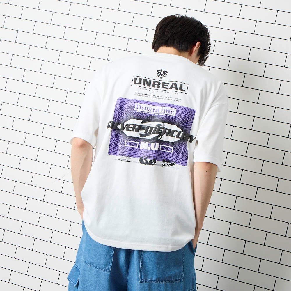 OE天竺 バックプリントゲーム風ビックプリントTシャツ メンズ Doublefocus (ダブルフォーカス) | イオンスタイルオンライン 衣料品・暮らしの品をネットでお買物