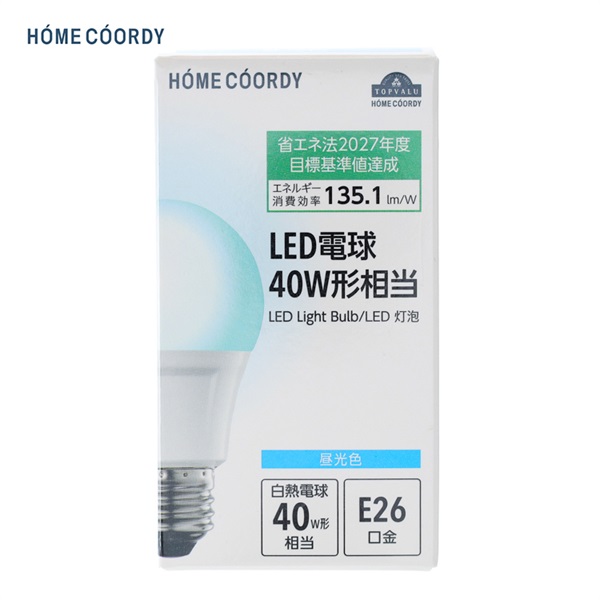 ホームコーディ LED電球広配光40W E26 | イオンスタイルオンライン 衣料品・暮らしの品をネットでお買物
