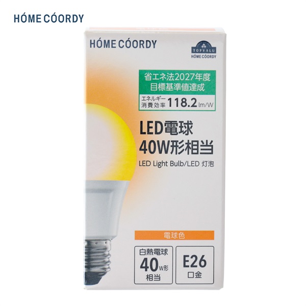 ホームコーディ LED電球広配光40W E26 | イオンスタイルオンライン 衣料品・暮らしの品をネットでお買物