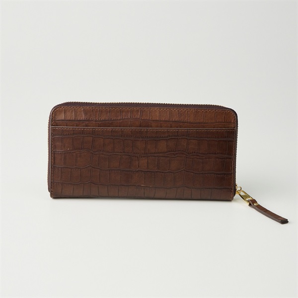 AROMA イタリアンレザー 素上げ調ソフトクロコ ラウンドファスナータバイレ レディス | イオンスタイルオンライン 衣料品・暮らしの品を ...